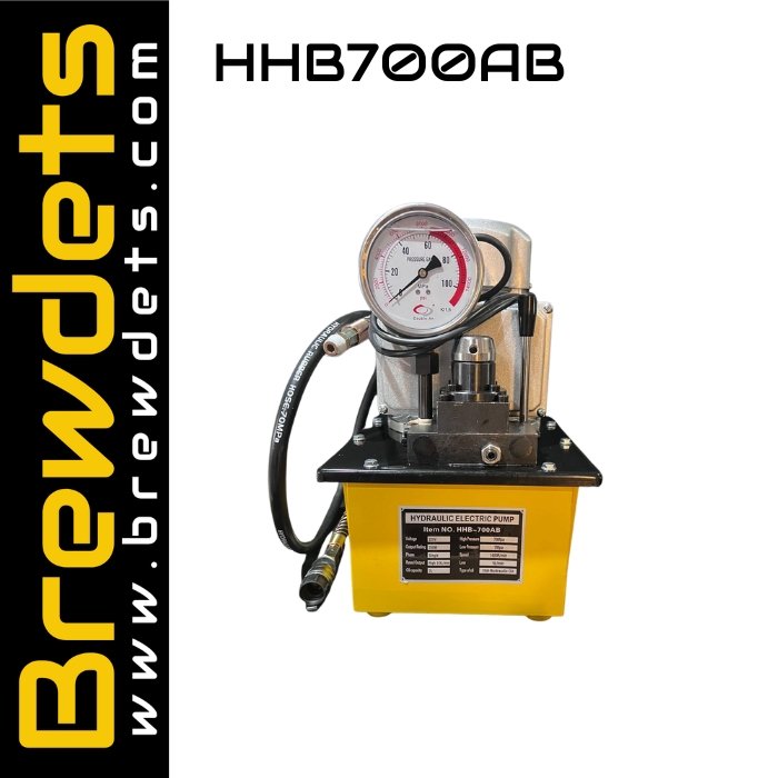 Hydraulic Pump Electric 700 Bar Double Acting 0,75Kw, 220V - 380V, 7L ...